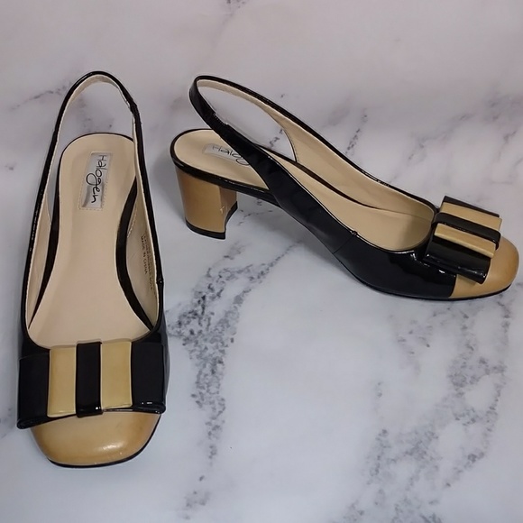 Halogen | Shoes | Halogen Block Heel Slingback Closed Toe Sandal 5m ...